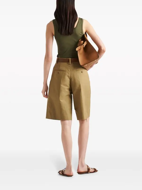 Prada Triangle-logo Ribbed-knit Tank Top