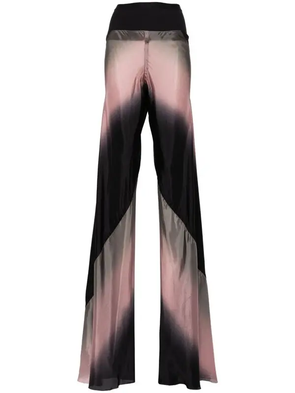 Rick Owens Gradient-effect Panelled Palazzo Pants