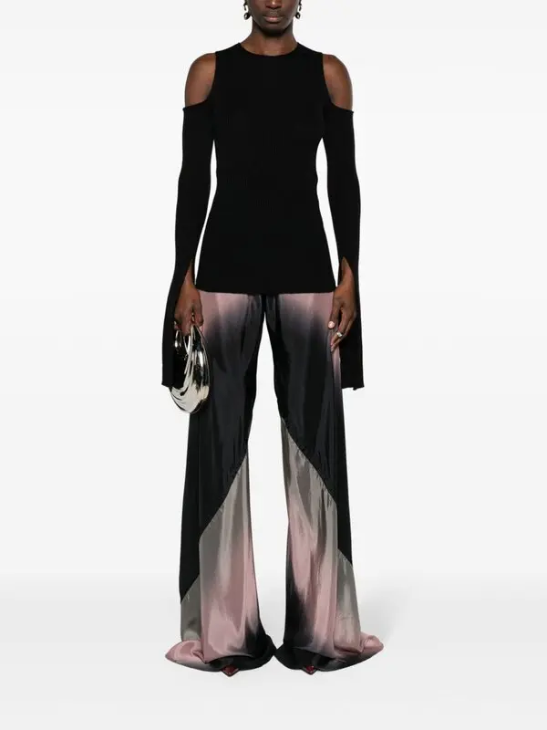 Rick Owens Gradient-effect Panelled Palazzo Pants