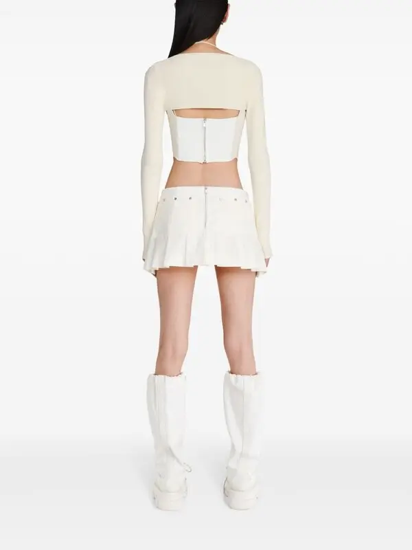 DION LEE Wrench Pleated Mini Skirt