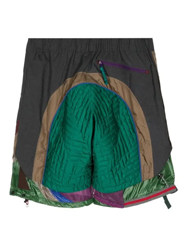 Kolor Colour-block Layered Shorts