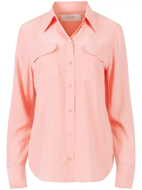 Equipment Signature Silk Shirt - Pink