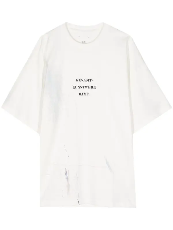 OAMC Scribble Organic Cotton T-shirt - White