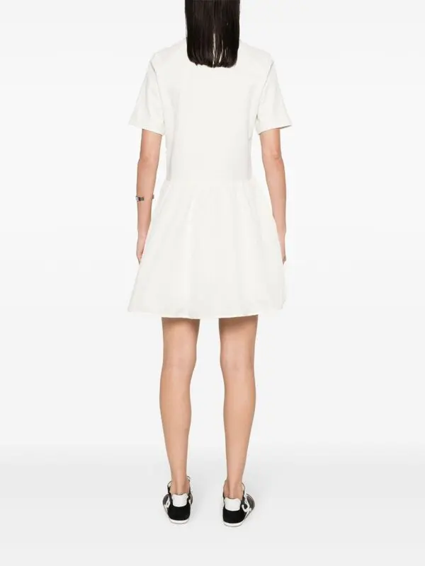 Moncler Cotton Mini Dress - Neutrals