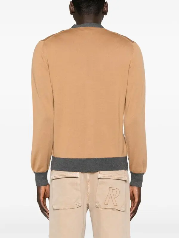 Maison Kitsuné Baby Fox-patch Wool Cardigan - Neutrals