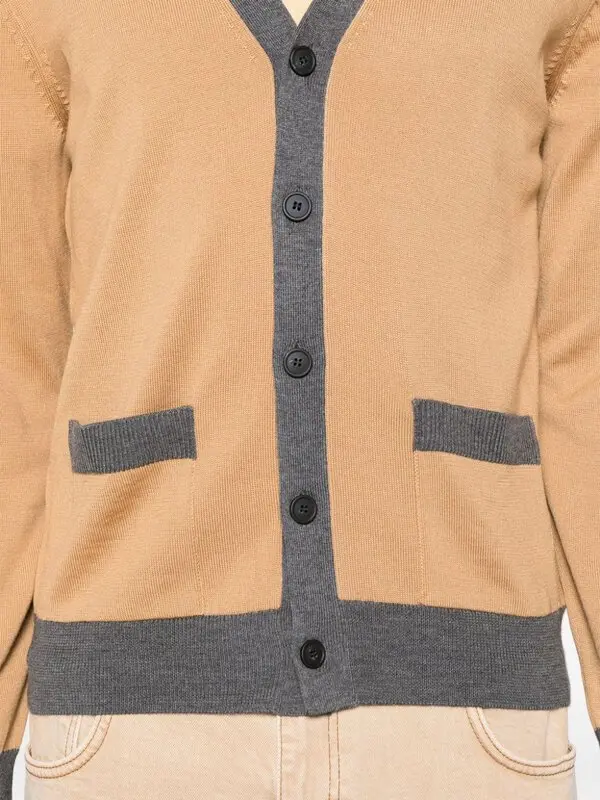Maison Kitsuné Baby Fox-patch Wool Cardigan - Neutrals