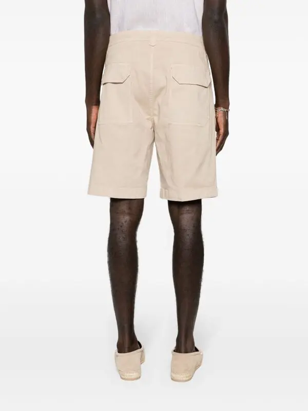 Canali Mid-rise Chino Shorts - Neutrals