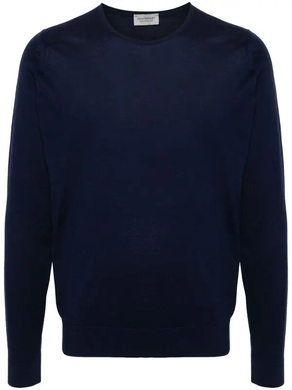 John Smedley Fine-knit Cotton Jumper - Blue