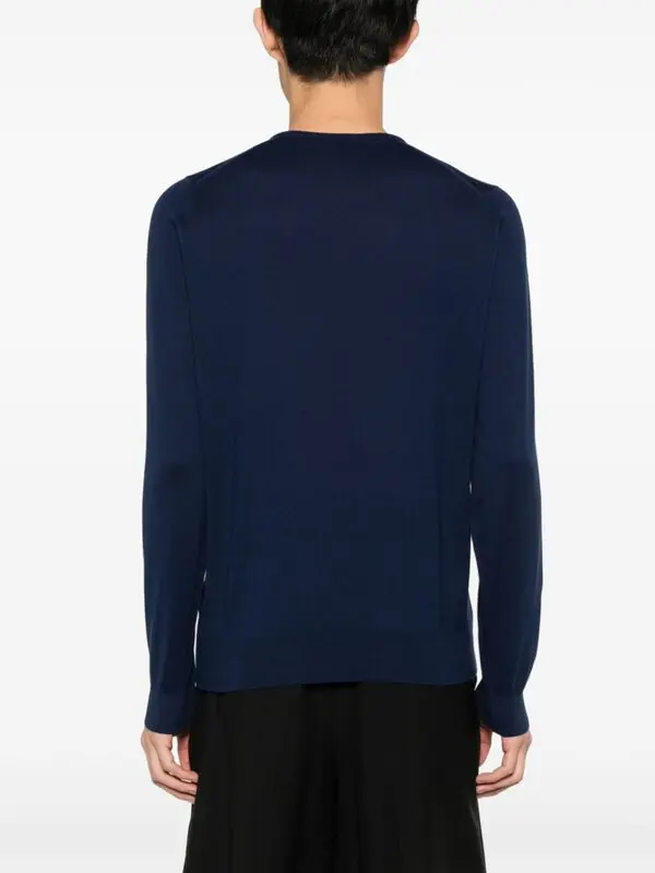 John Smedley Fine-knit Cotton Jumper - Blue