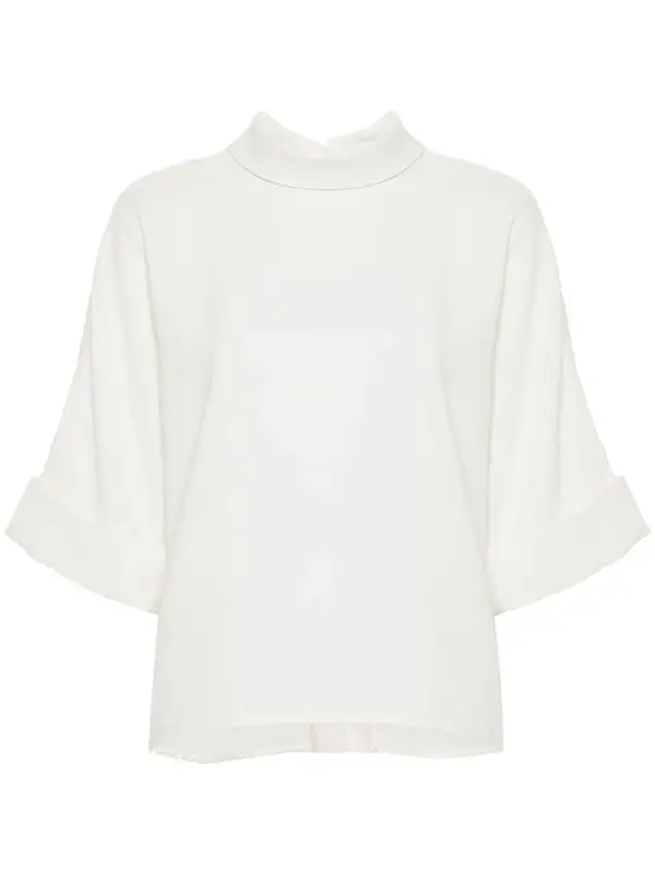 Mark Kenly Domino Tan Bailee Crepe Blouse