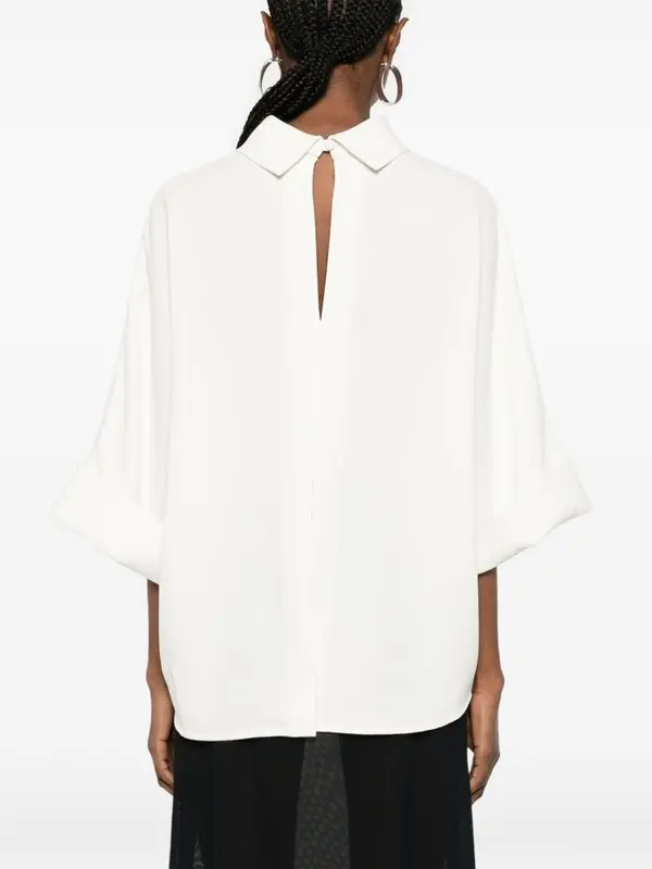 Mark Kenly Domino Tan Bailee Crepe Blouse