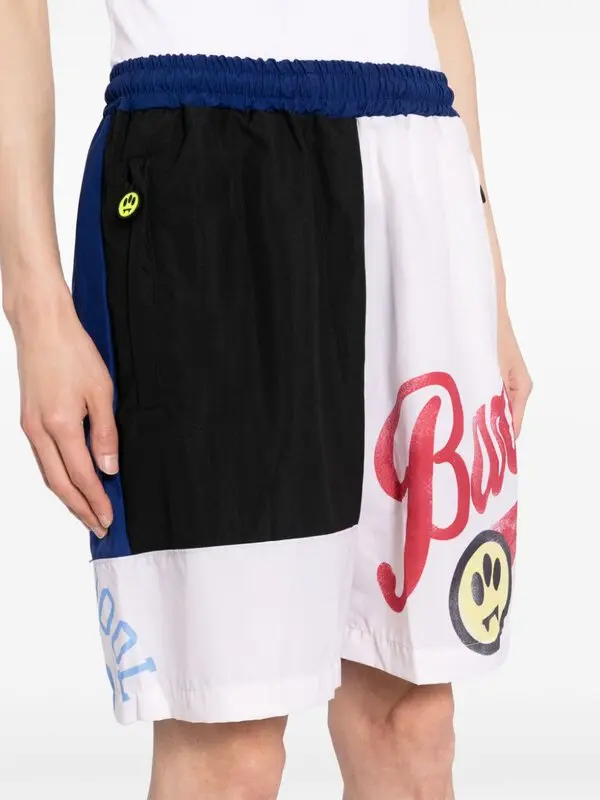 BARROW Panelled Color-block Track Shorts