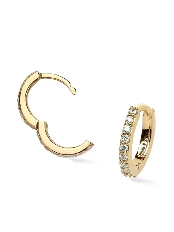 LARK & BERRY 14kt Yellow Diamond Hoop Earring - Gold