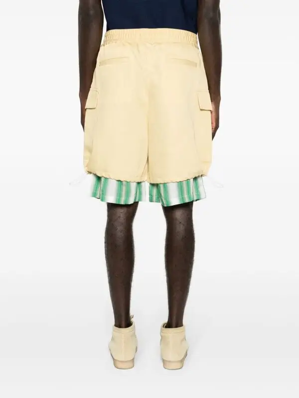WALES BONNER Layered Twill Cargo Shorts