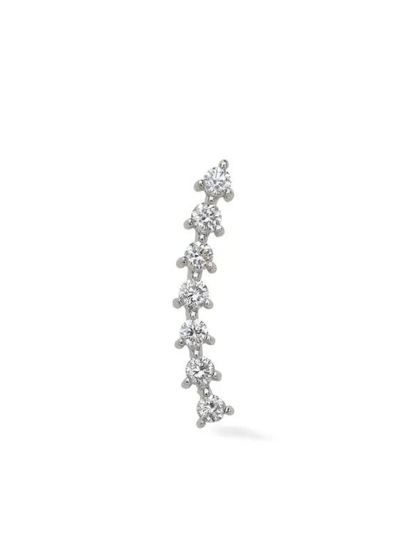 LARK & BERRY 14kt White Gold Diamond Linear Earring - Silver