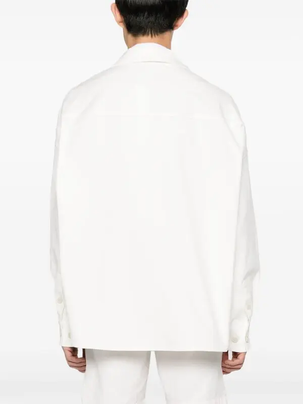 Valentino Garavani Rubberized-logo Canvas Shirt Jacket