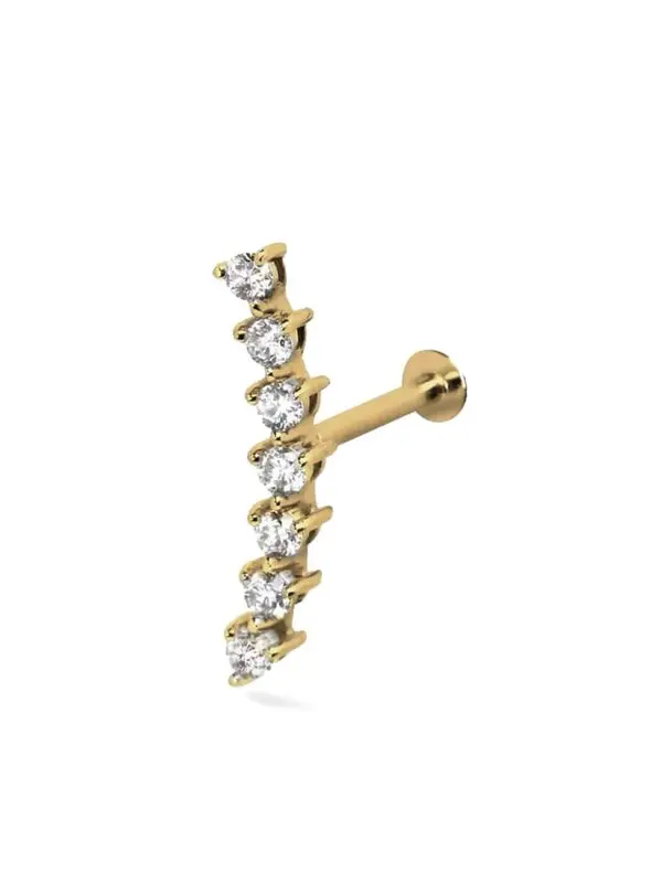 LARK & BERRY 14kt Yellow Diamond Linear Earring - Gold
