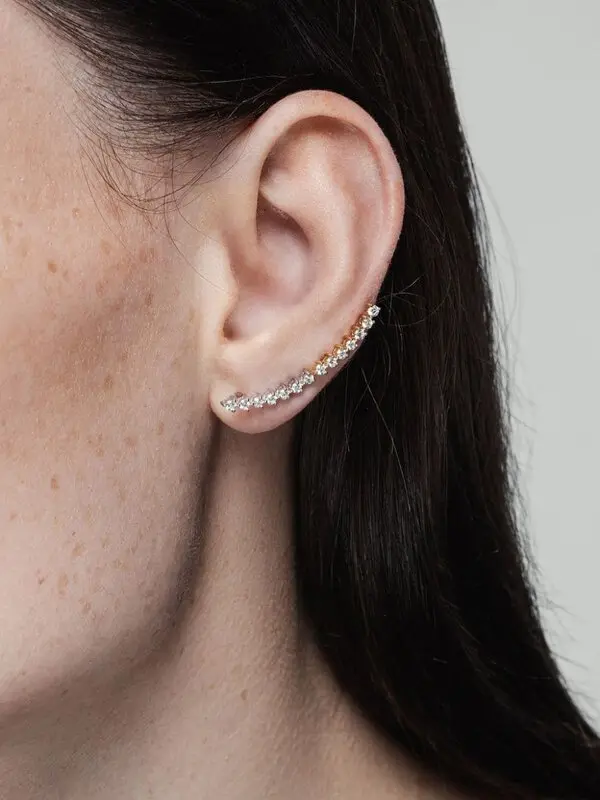 LARK & BERRY 14kt Yellow Diamond Linear Earring - Gold