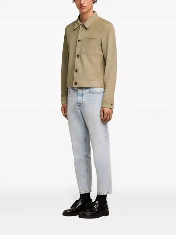 AMI Paris Boxy-fit Goatskin Shirt Jacket