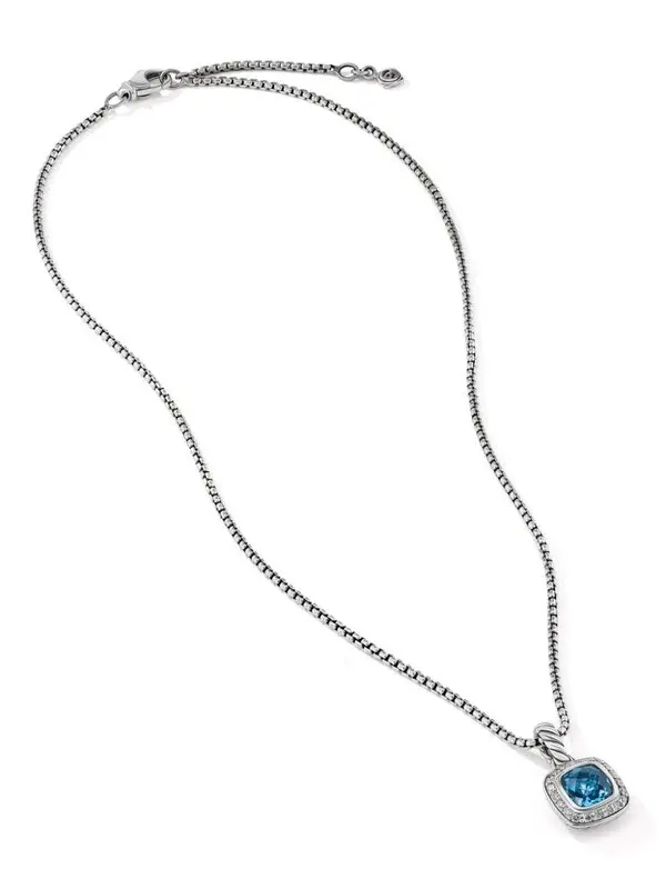 David Yurman Sterling Petite Albion Diamond Necklace