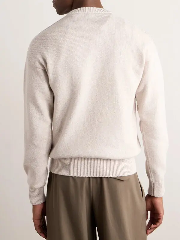 Loro Piana Cotton And Cashmere-blend Sweater - Neutrals