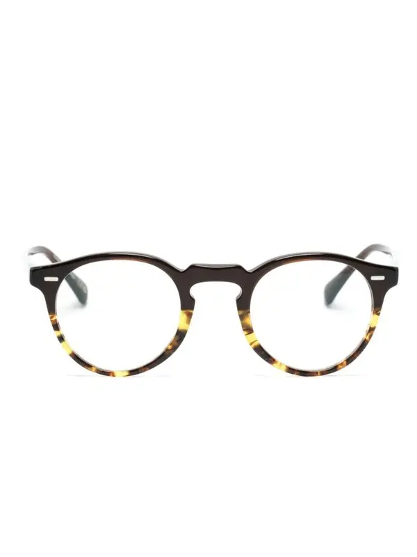 Oliver Spencer Gregory Peck Round-frame Glasses - Brown