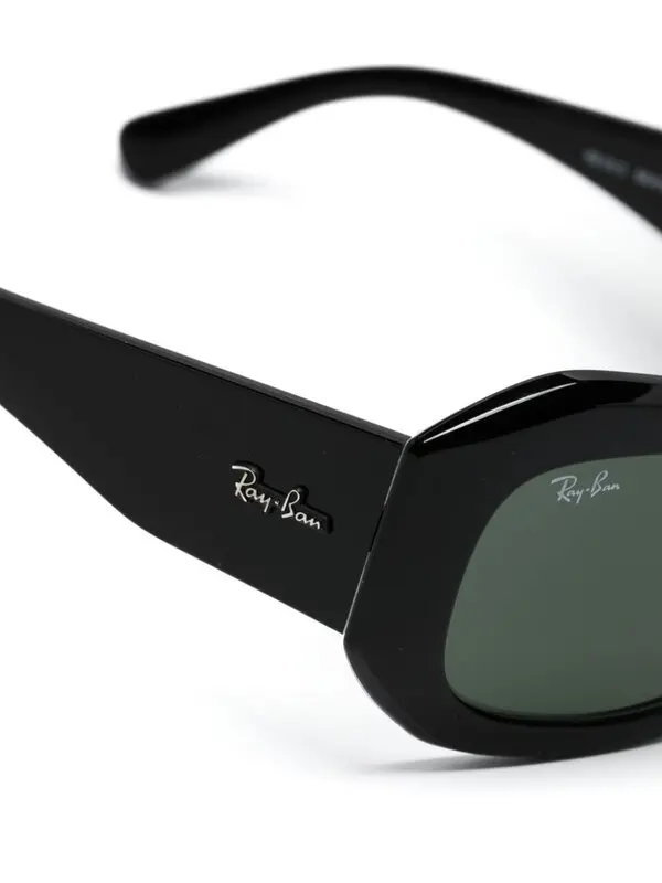 Ray-ban Beate Rectangle-frame Sunglasses - Black