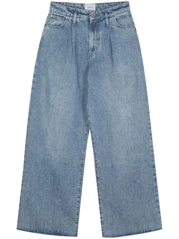 HALFBOY Logo-patch Wide-leg Jeans