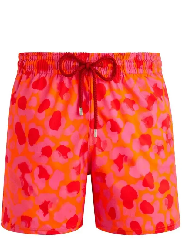 Vilebrequin Abstract-print Swim Shorts - Red