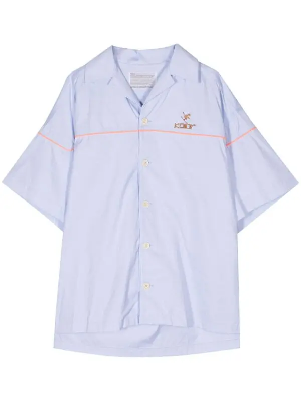 Kolor Logo-embroidered Cotton Shirt