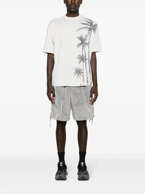 Emporio Armani Palm Tree-print Cotton T-shirt