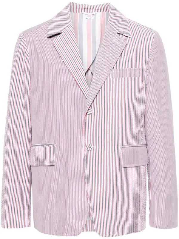 Thom Browne Striped Single-breasted Blazer