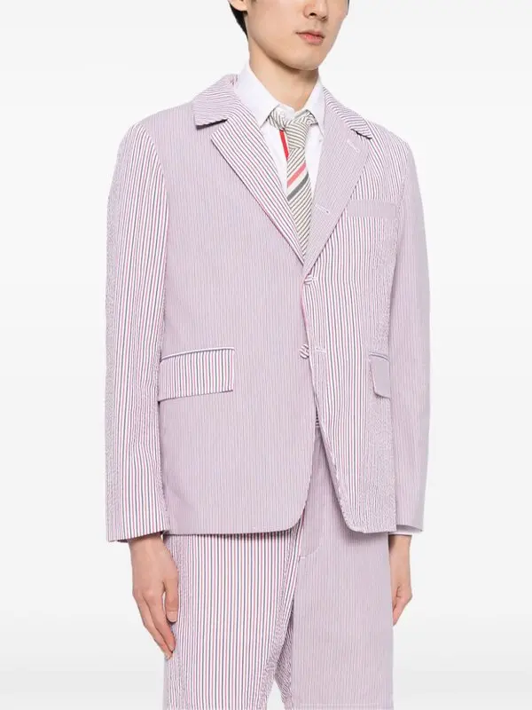 Thom Browne Striped Single-breasted Blazer