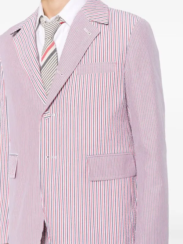 Thom Browne Striped Single-breasted Blazer