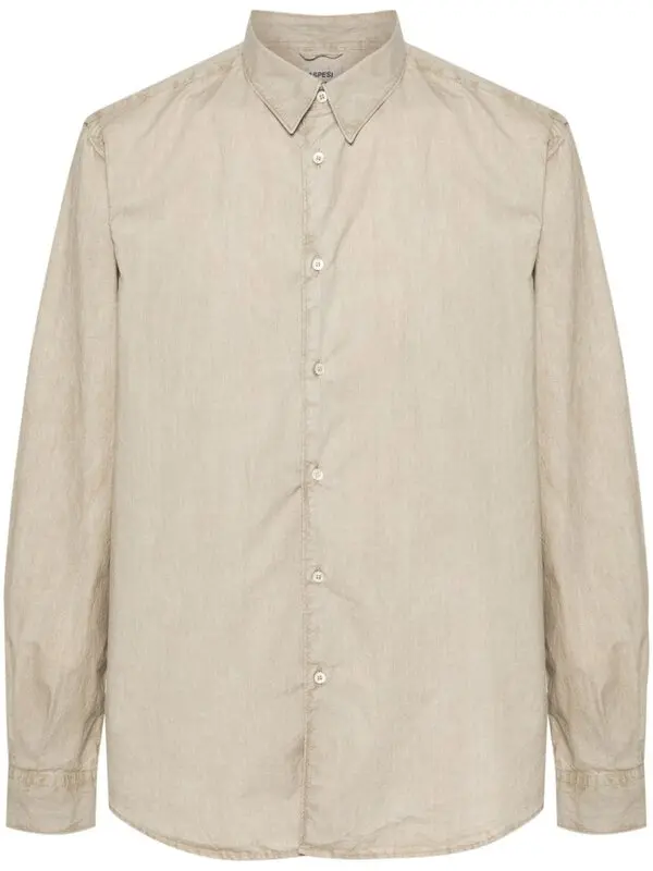 Aspesi Long-sleeve Cotton Shirt - Neutrals