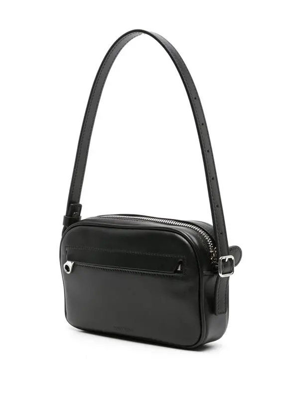 COURREGES Logo-appliqué Leather Shoulder Bag