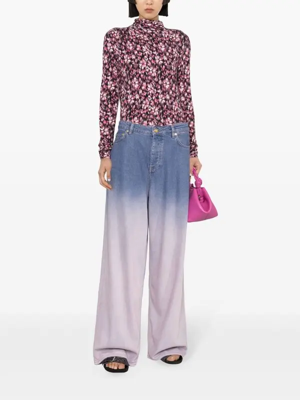 GANNI High-rise Wide-leg Jeans - Blue