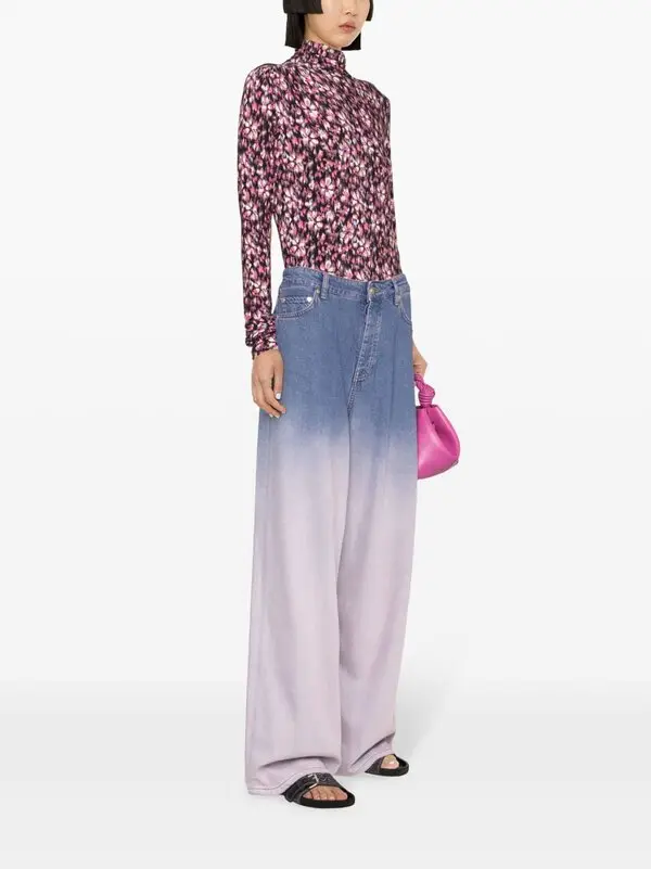 GANNI High-rise Wide-leg Jeans - Blue