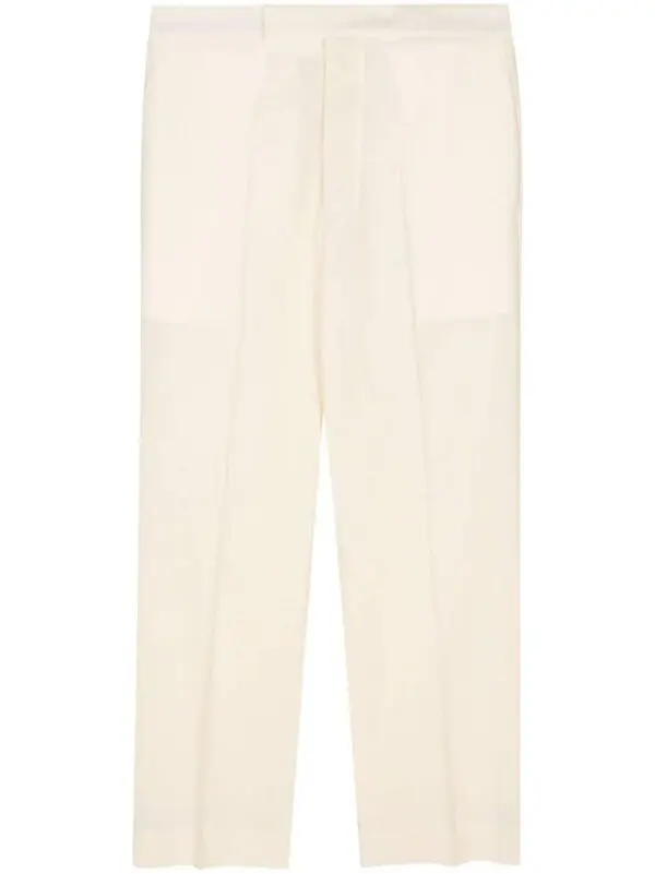SAPIO Pressed-crease Wool Tapered Trousers