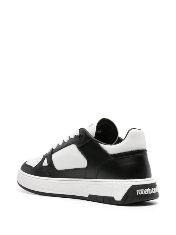 Roberto Cavalli Rc Plaque Leather Sneakers
