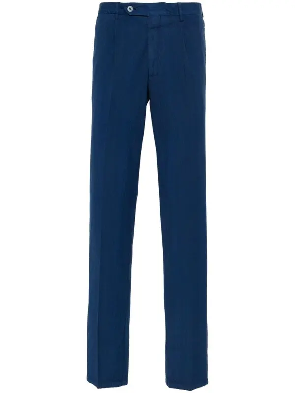 ROTA Seersucker Slim-cut Trousers - Blue