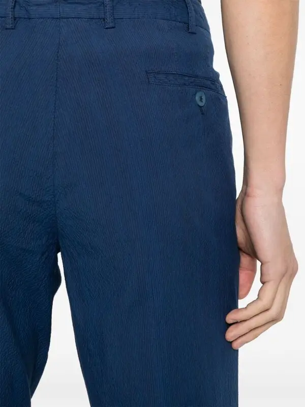 ROTA Seersucker Slim-cut Trousers - Blue