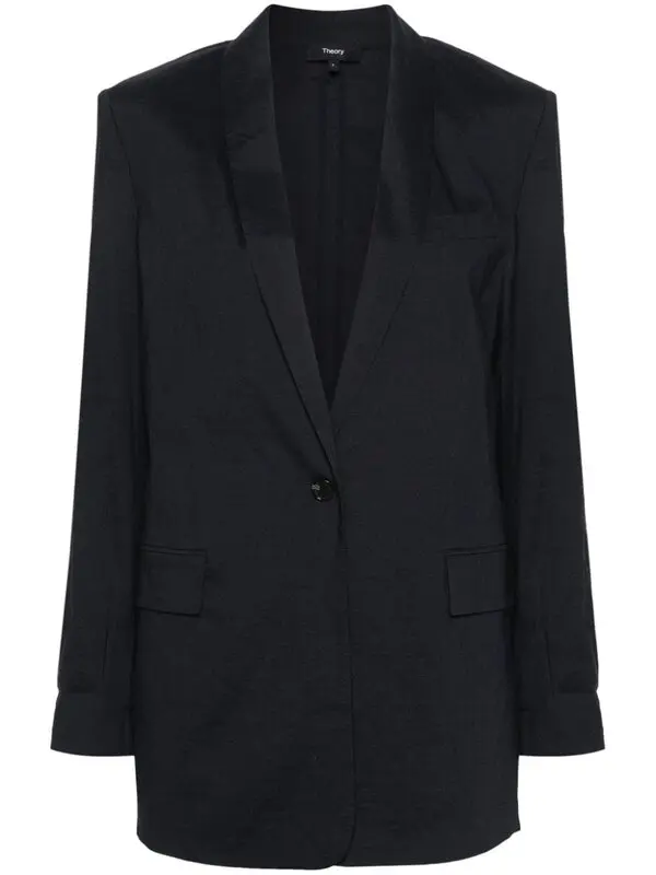 Theory Shawl-lapel Single-breasted Blazer