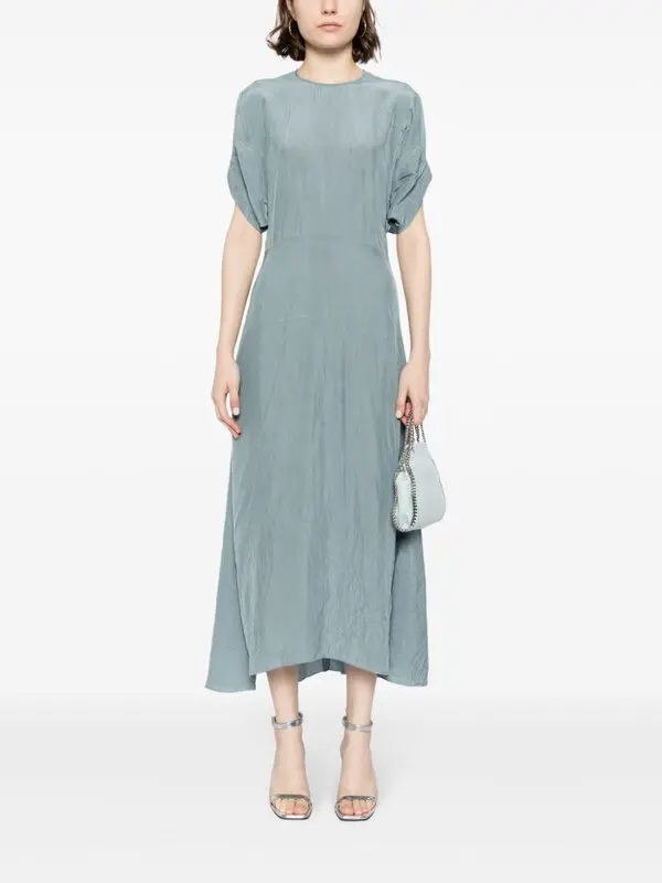 Victoria Beckham Gathered-detail Midi Dress