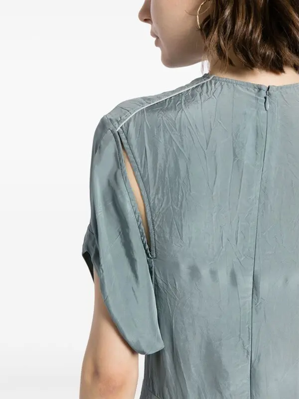 Victoria Beckham Gathered-detail Midi Dress