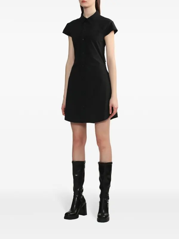 slim fit dress slacks Dkny Women's Fit & Flare Midi Shirt Dress in Black