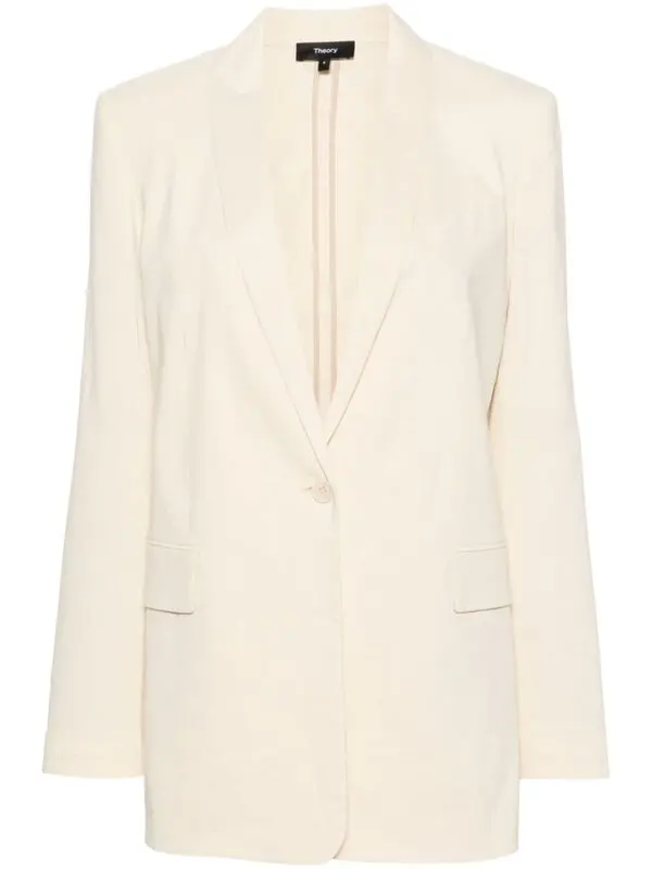 Theory Shawl-lapels Single-breasted Blazer - Neutrals