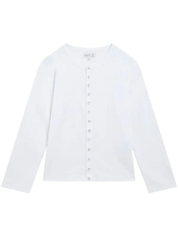 AGNES B. Le Petit Cotton Cardigan - White
