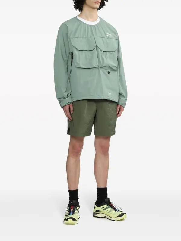 SUNFLOWER Elasticated-waistband Track Shorts - Green