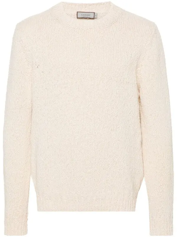 Canali Cotton Jumper - Neutrals